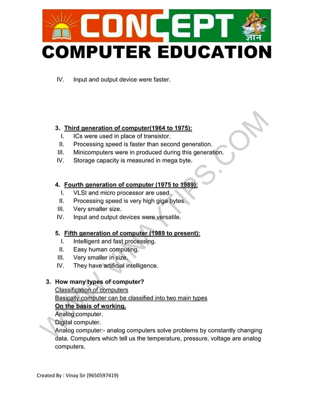 1. BASIC COMPUTER NOTES IN ENGLISH (1).pdf | Computer Peripherals ...