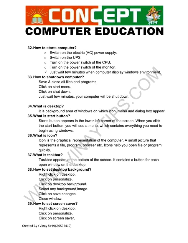 1. BASIC COMPUTER NOTES IN ENGLISH (1).pdf | Computer Peripherals ...