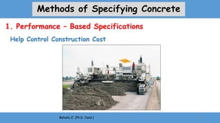 1. Methods of Specifications in Concrete.pptx