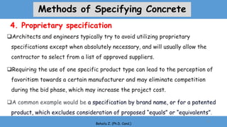 1. Methods of Specifications in Concrete.pptx