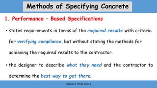 1. Methods of Specifications in Concrete.pptx