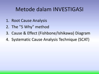 Analisa Kecelakaan Kerja pada Industri dan K3 Umum | PPTX