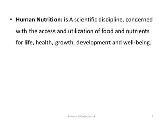 1. Introduction to nutrition power point for Bsc Nursing students | PPT