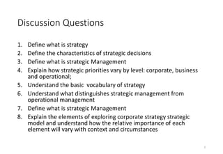 Introduction to Strategic Management - Foundation | PPT