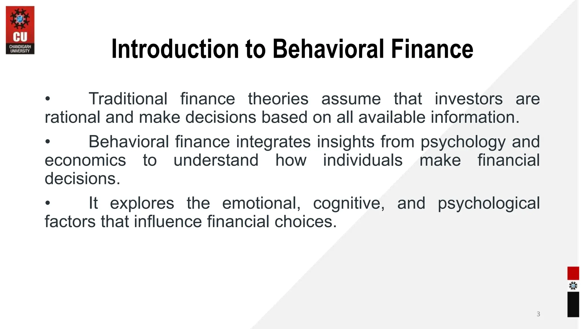 Introduction of Behavioral Finance | PPTX