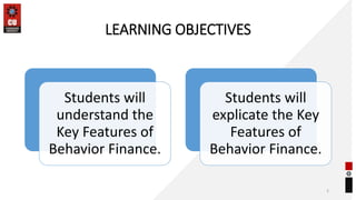 Introduction of Behavioral Finance | PPTX | Stocks and Bonds | Personal ...
