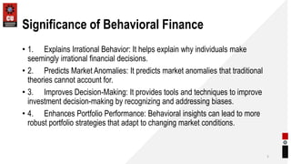 Introduction of Behavioral Finance | PPTX | Stocks and Bonds | Personal ...