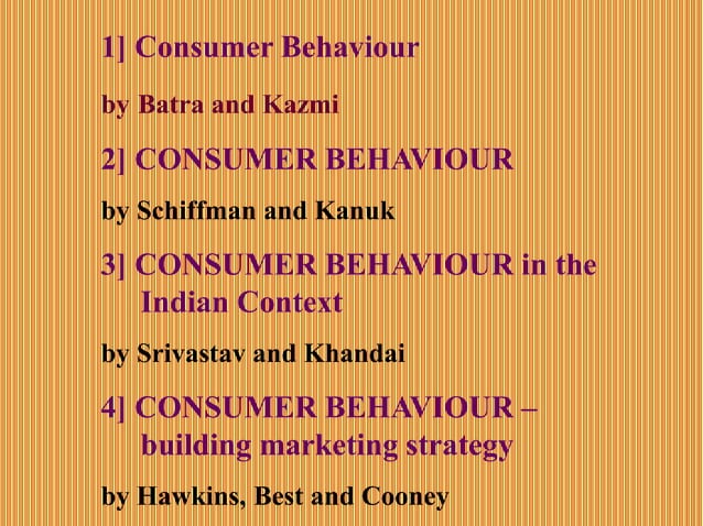 Basics of Consumer Behaviour for marketing | PPT