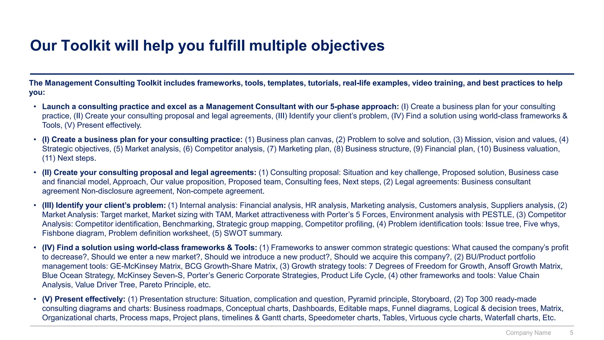 Management Consulting Toolkit | PPTX | Management Consulting Industry ...