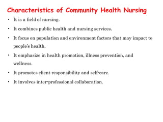 Introduction of Community Health Nursing | PPTX