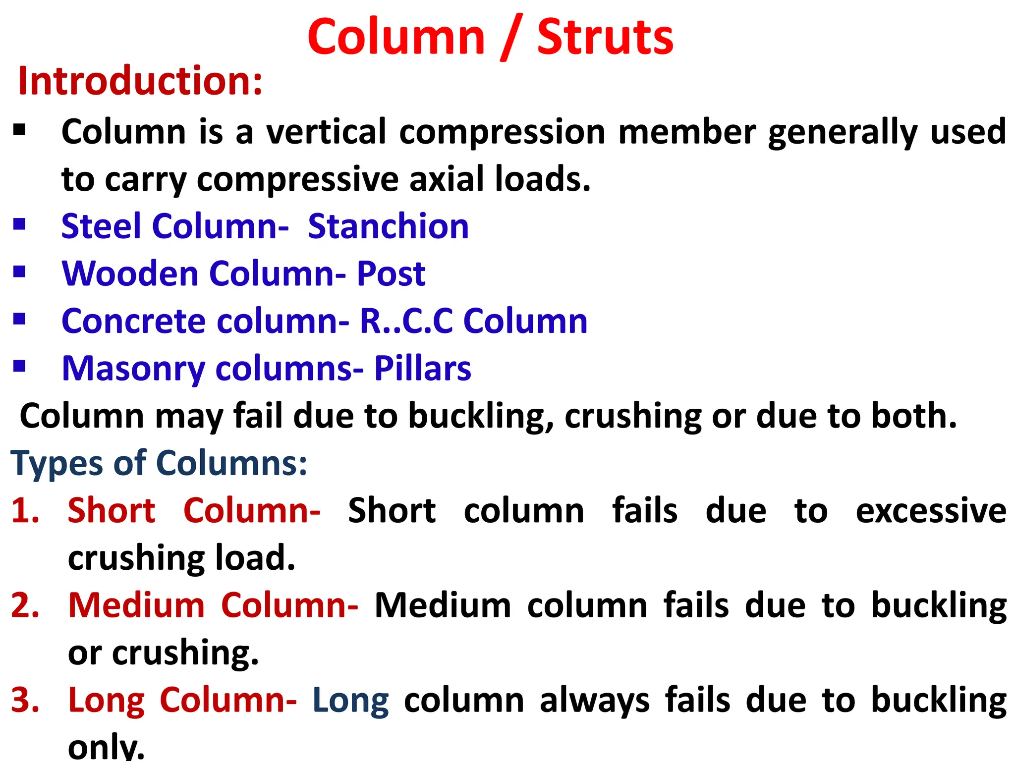 Solid Mechanics -Introduction to Column Theory.pptx