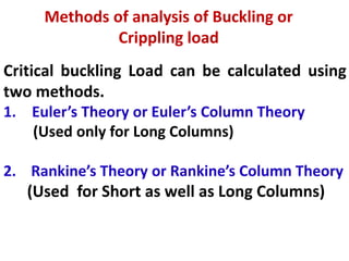 Solid Mechanics -Introduction to Column Theory.pptx