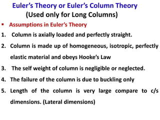 Solid Mechanics -Introduction to Column Theory.pptx | Physics | Science