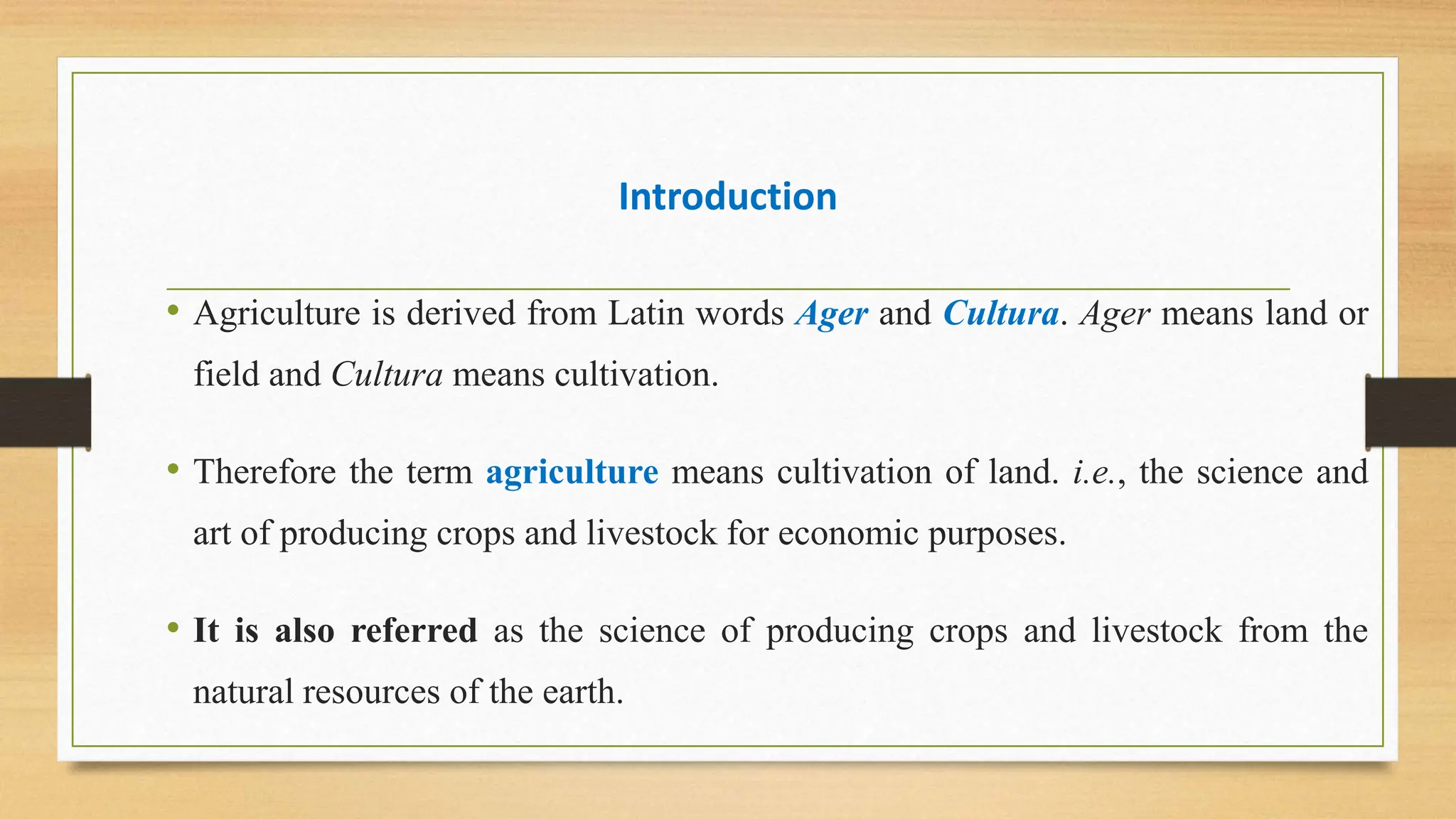 1. Introduction to Agriculture and Agronomy.pptx