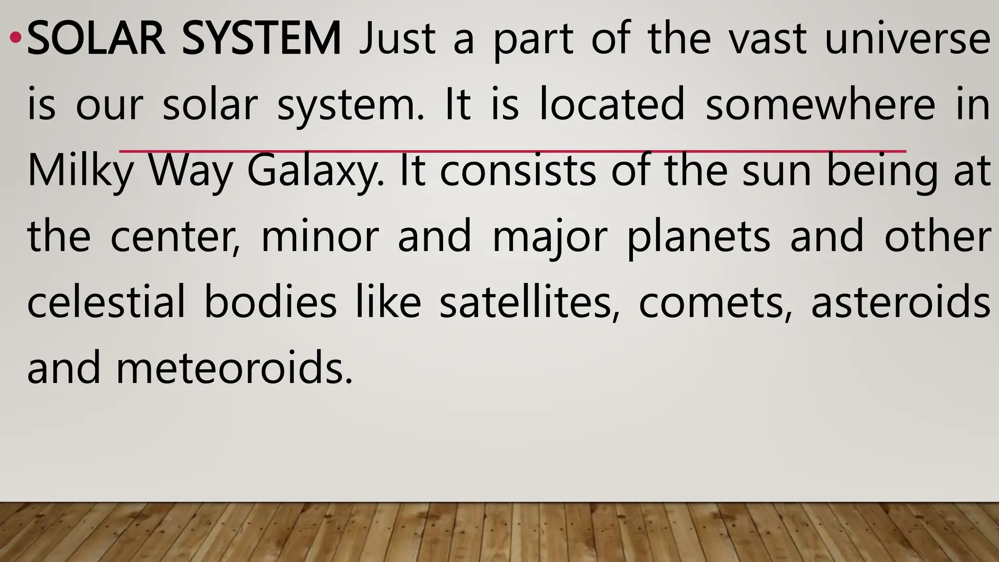1. universe, planets and solar system.pptx | Geography | Science