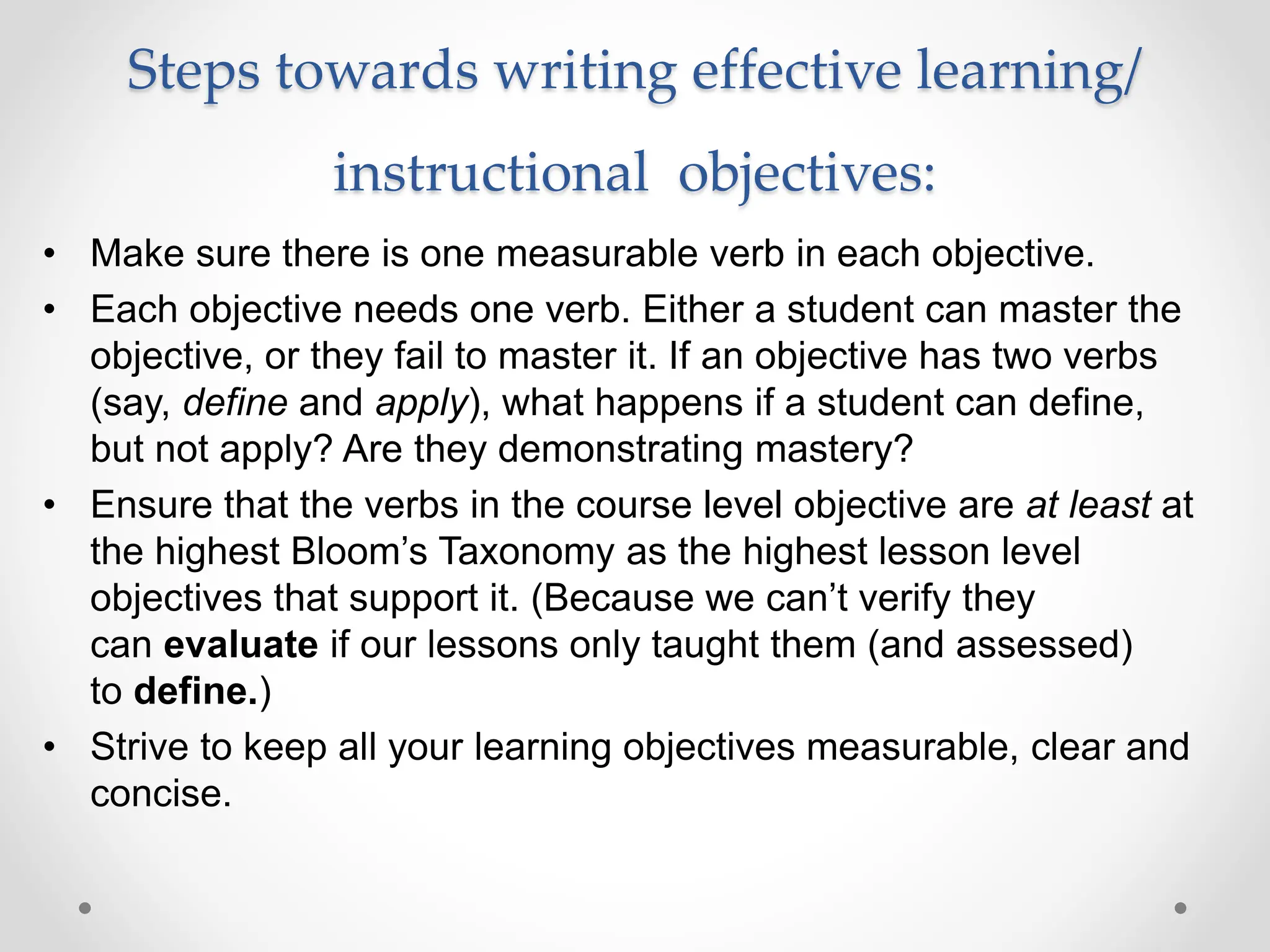 Blooms Taxonomy of Hierarchy of learning | PPTX
