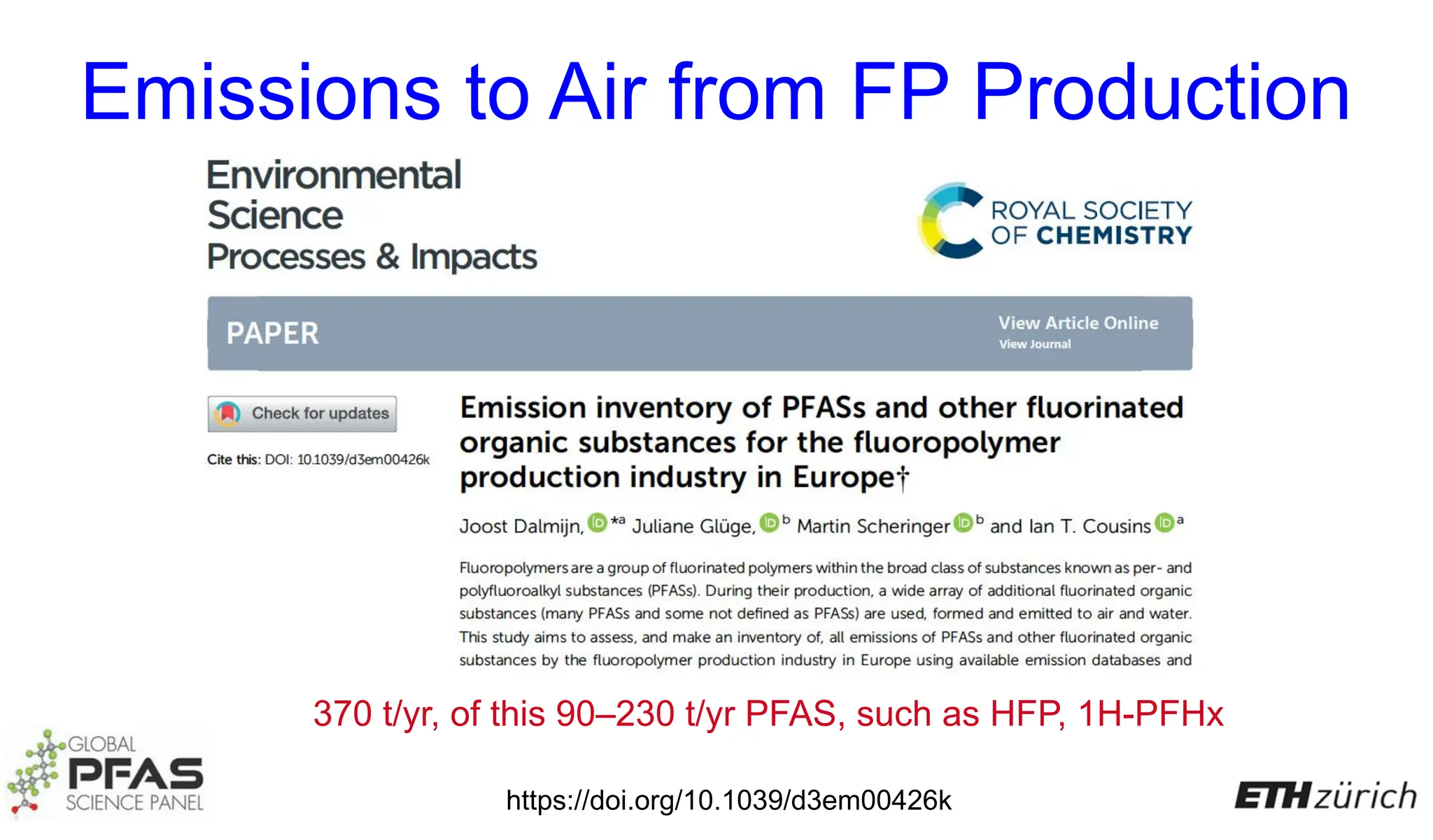 OECD Global Forum on the Environment dedicated to Per- and ...