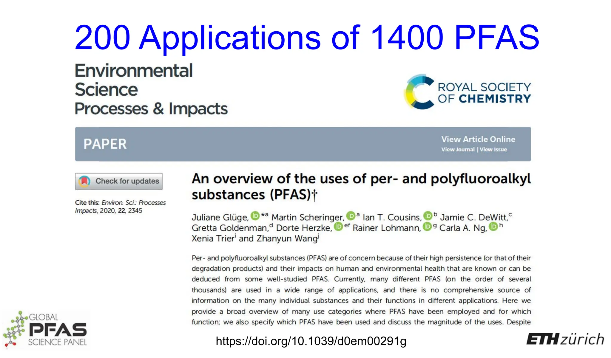 OECD Global Forum on the Environment dedicated to Per- and ...