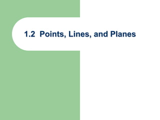 1.2 Points Lines and Planes Powerpoint.ppt