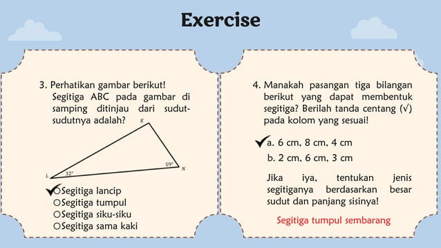 PPT LATIHAN SOAL ULANGAN HARIAN SEGITIGA | PPT