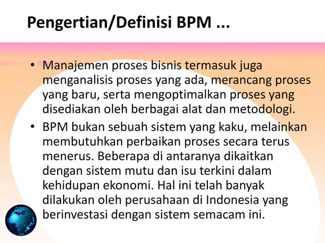 Konsep Dasar & Manfaat BPM (Business Process Management) _Pelatihan "Business Process Management ...
