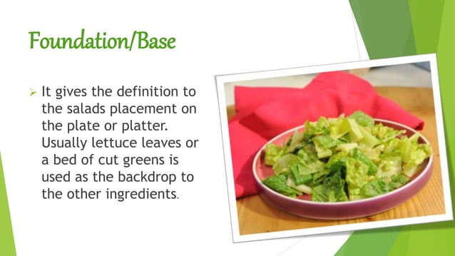 COOKERY 9 Lesson 1.2 Components of Salad.pptx | Cooking | Food & Drink