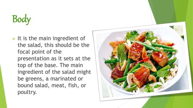COOKERY 9 Lesson 1.2 Components of Salad.pptx | Cooking | Food & Drink