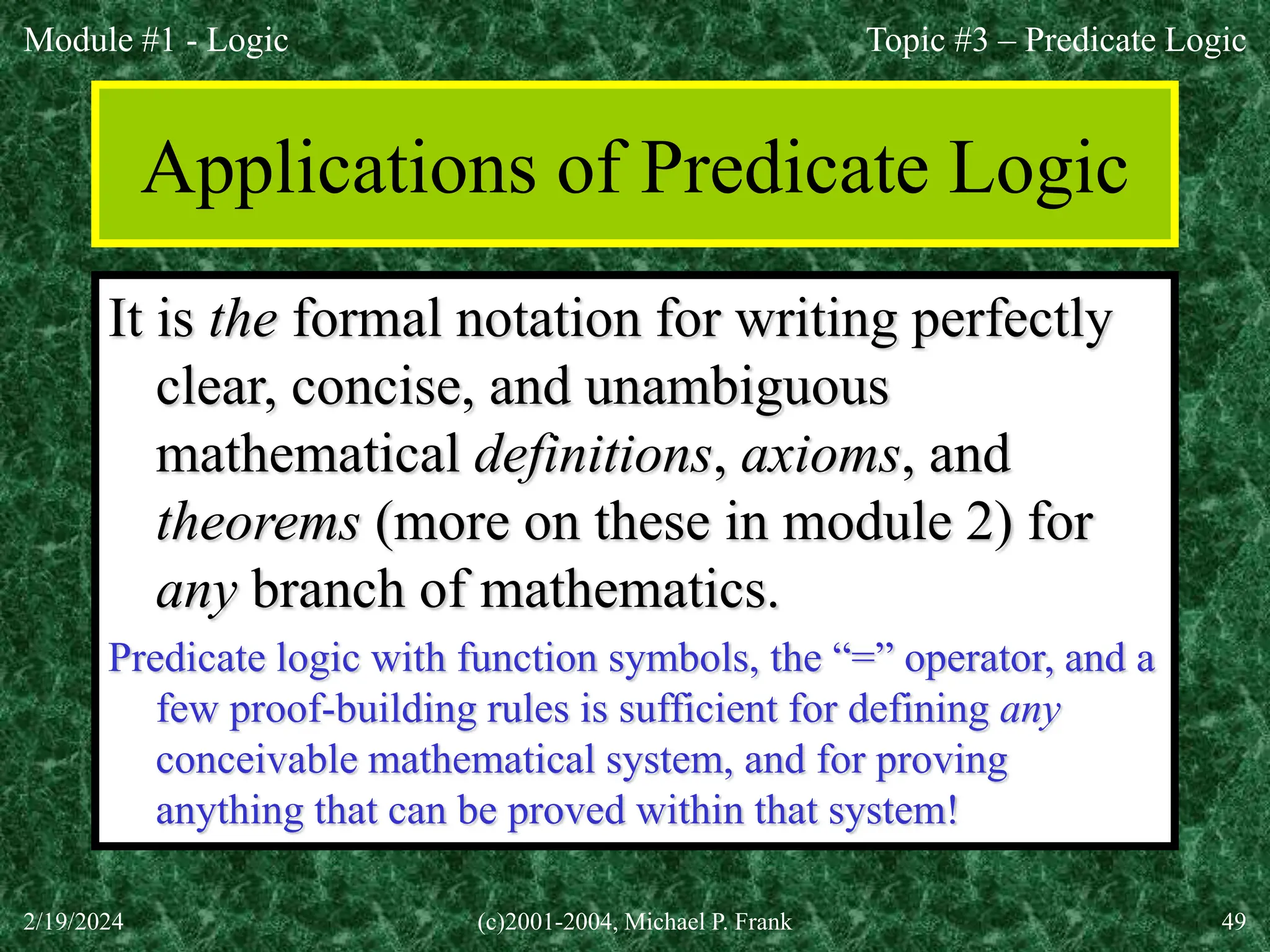 Logic - mathematics in the modern world. | PPT | Chemistry | Science