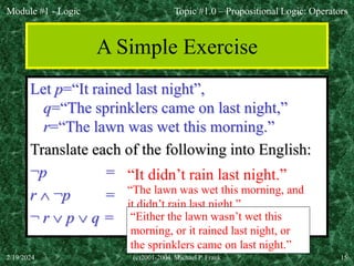 Logic - mathematics in the modern world. | PPT