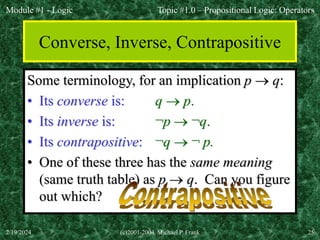 Logic - mathematics in the modern world. | PPT