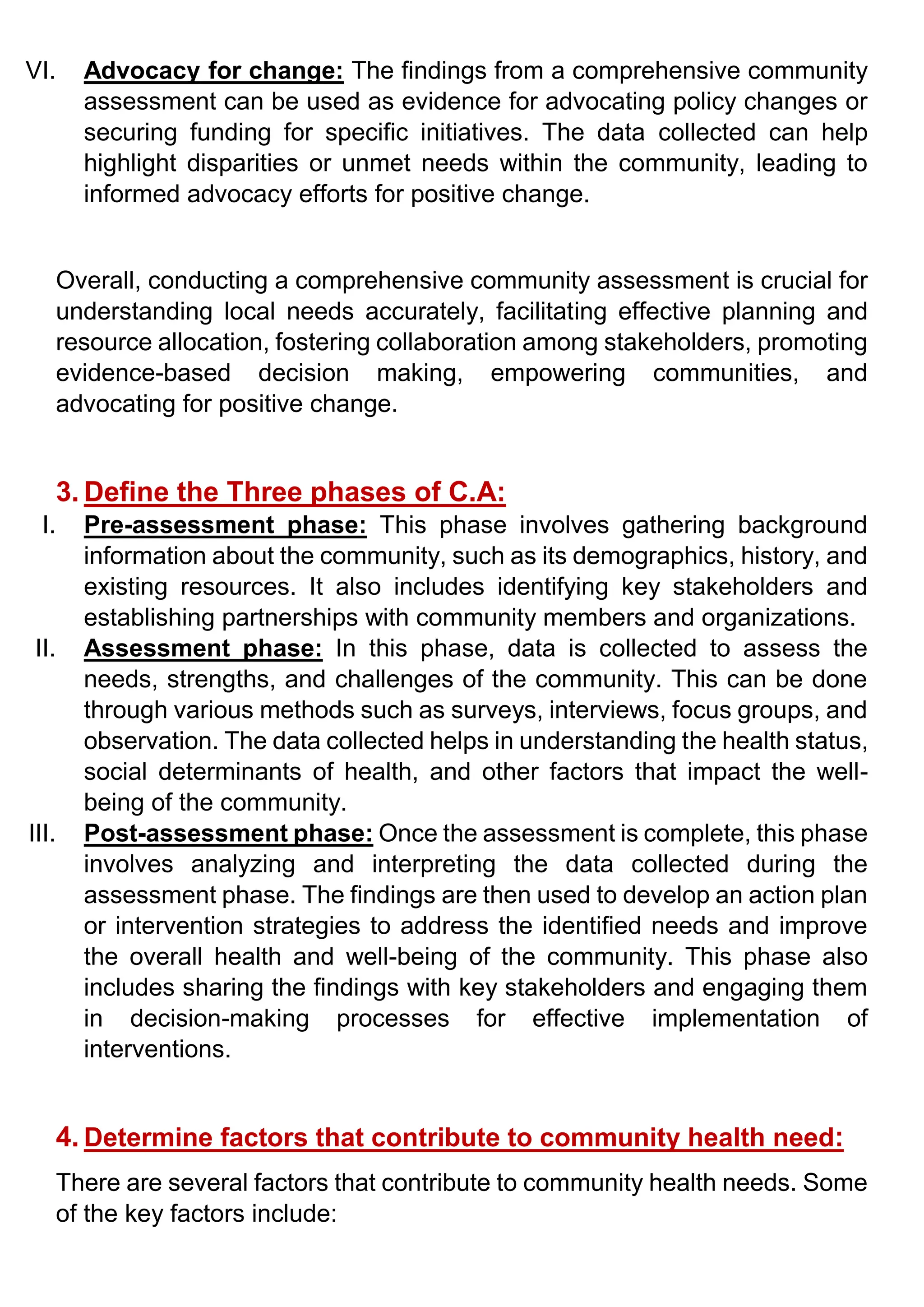 Community assessment .. Community health nursing | PDF