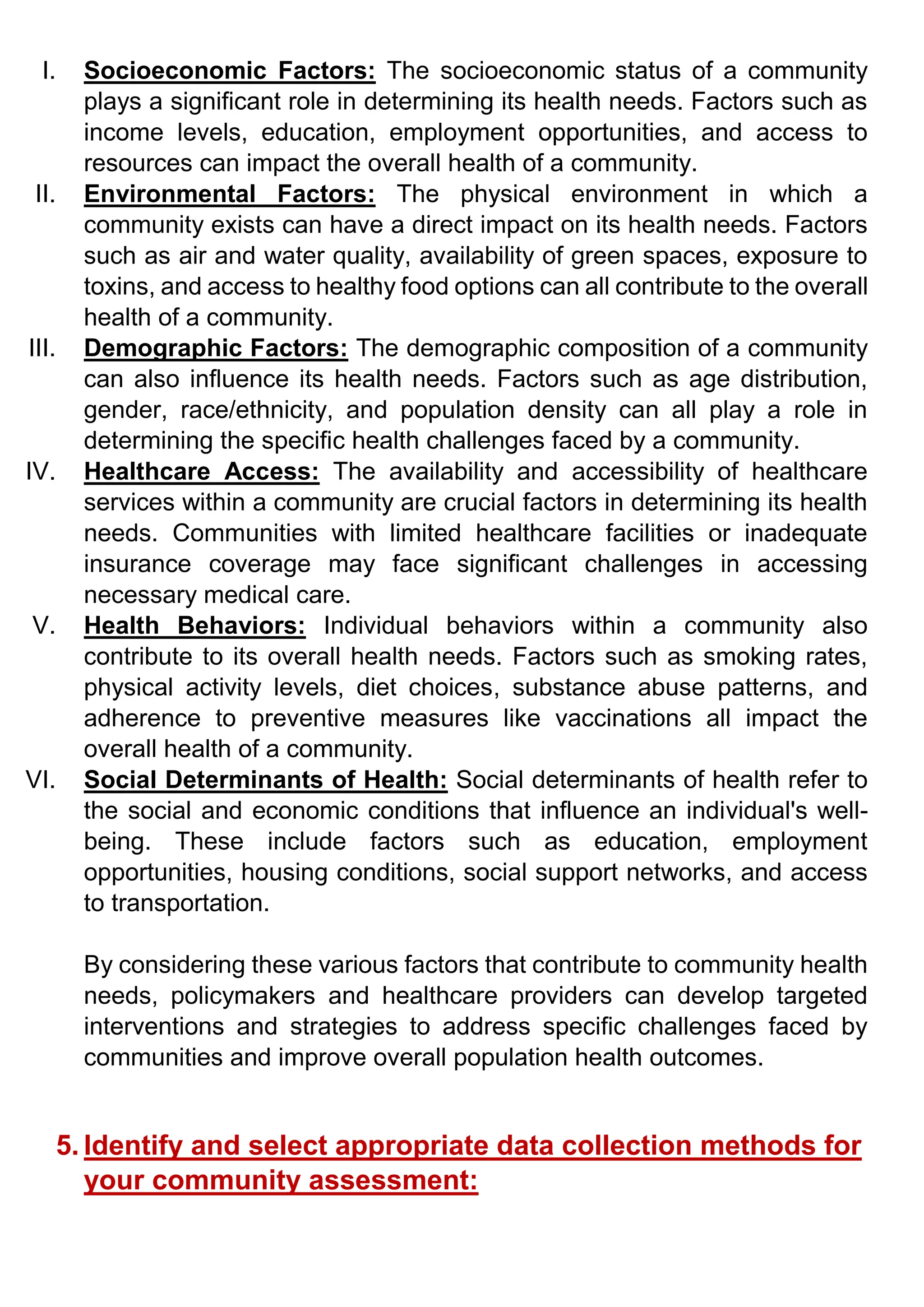 Community assessment .. Community health nursing | PDF