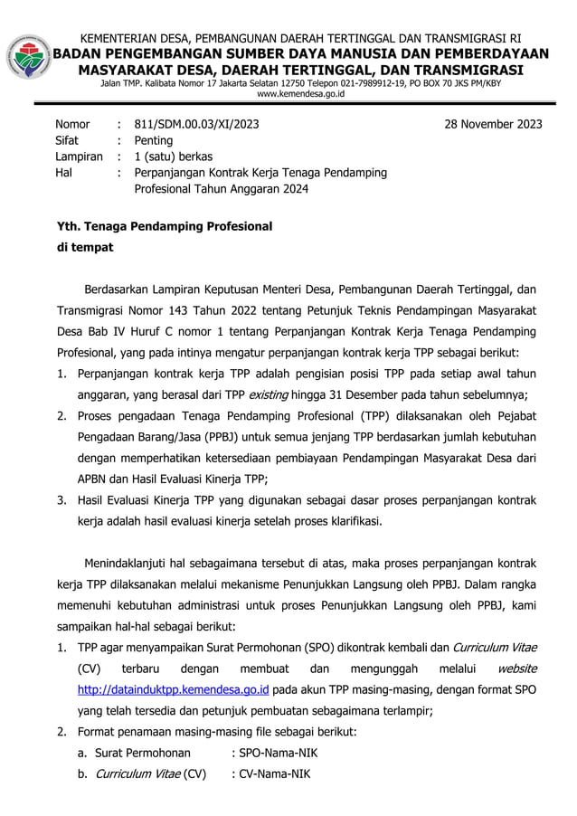 1. Kepala BPSDM - Perpanjangan Kontrak Kerja TPP 2023-2024.pdf