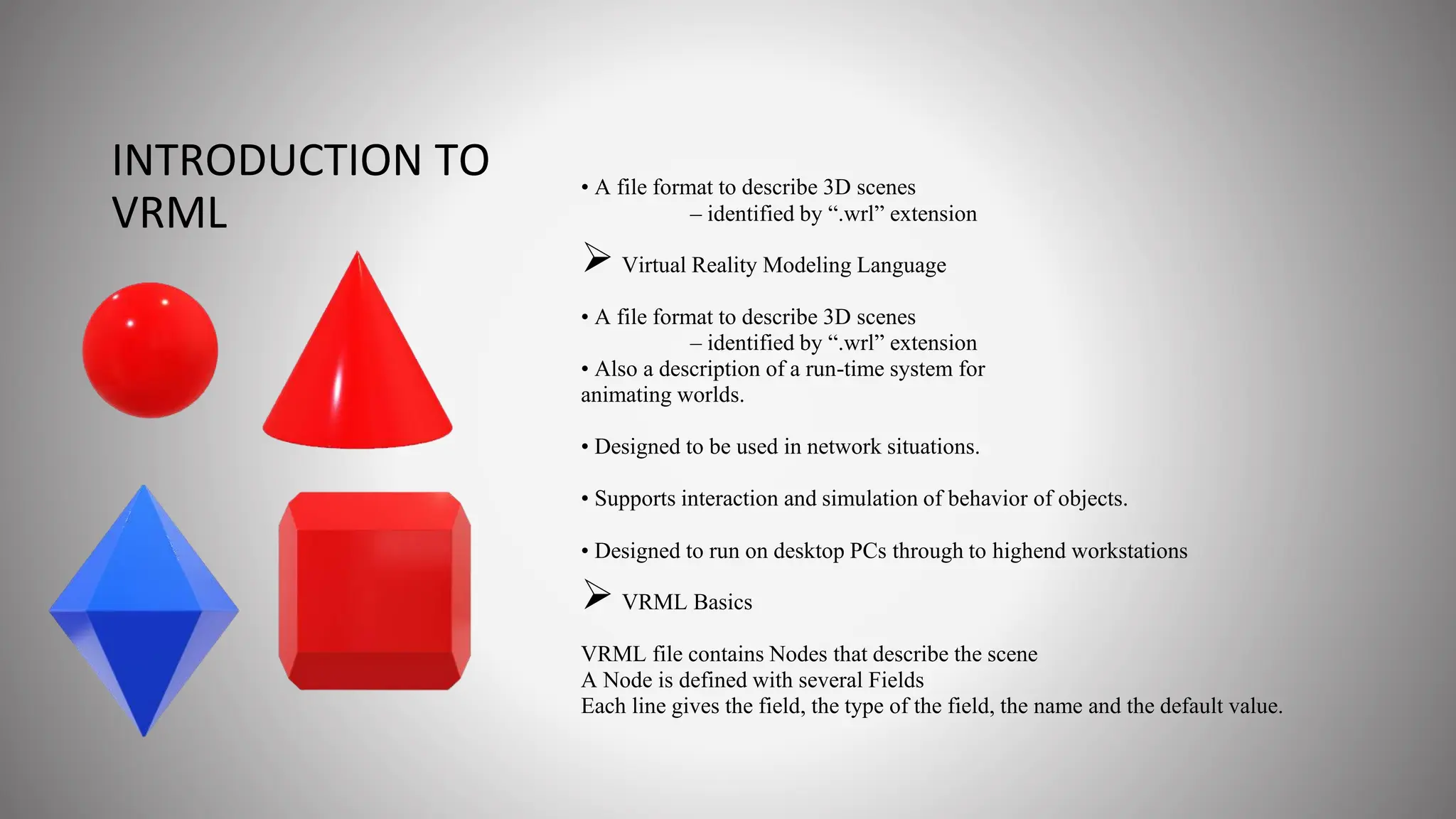 Start VRML using Cortona 3d (RapidViewer3d) | PPT