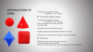 Start VRML using Cortona 3d (RapidViewer3d) | PPT