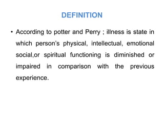 Health & Illness bsc nursing 2nd year CHN | PPTX