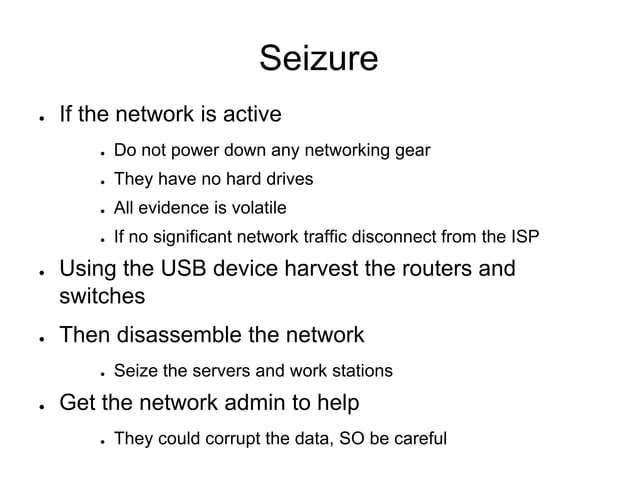 Seizing Electronic Evidence & Best Practices – Secret Service | PPT