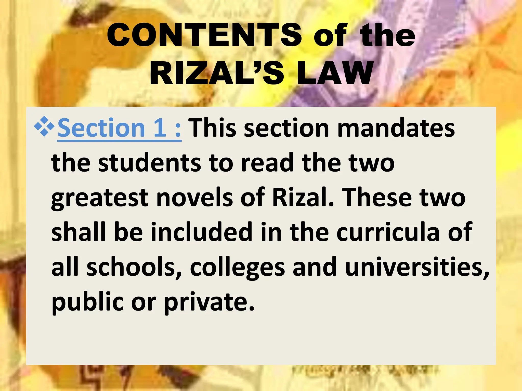 RA 1425 RIZAL LAW ,ITS PROPONENTS AND WHY IS IT CONSIDERED AS ...