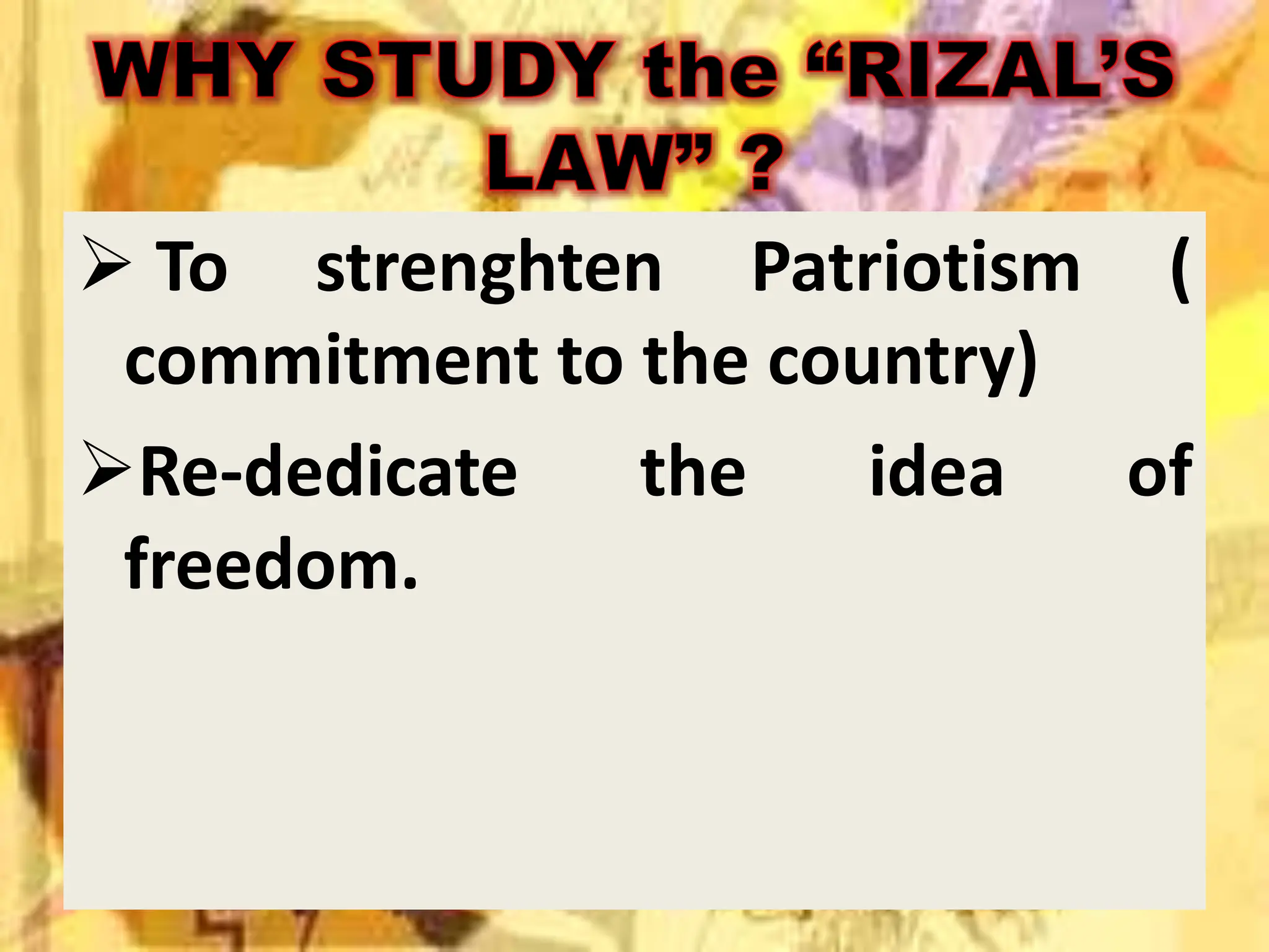 RA 1425 RIZAL LAW ,ITS PROPONENTS AND WHY IS IT CONSIDERED AS ...