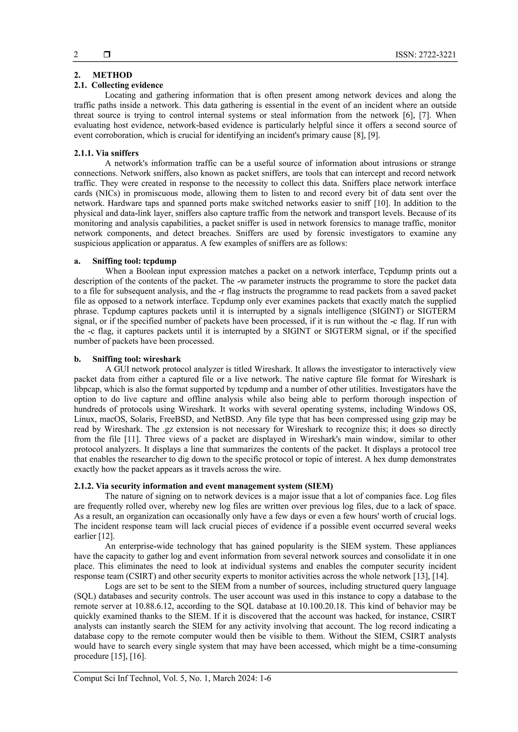 Collecting And Analyzing Network Based Evidence Pdf Information And Network Security Computing