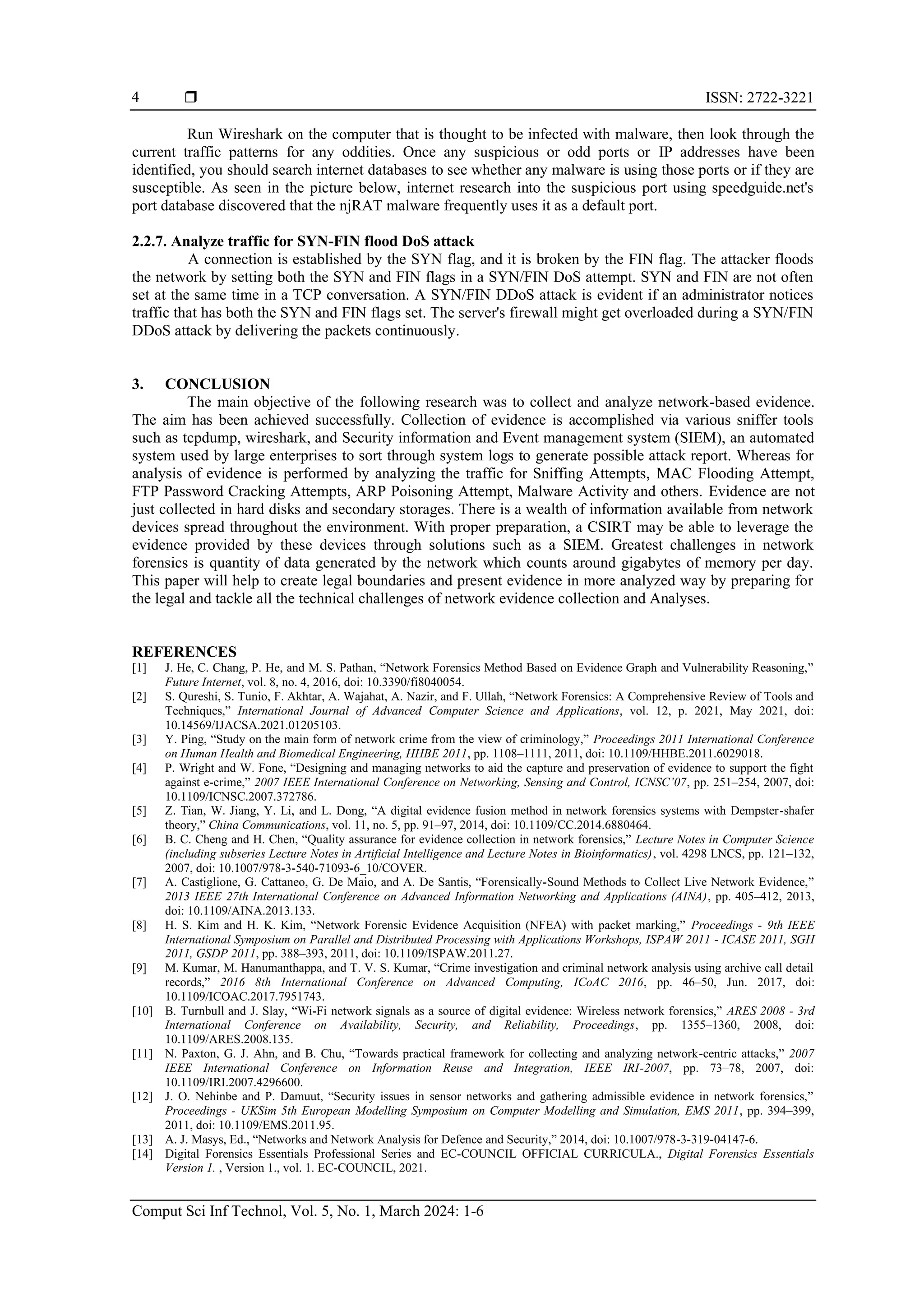 Collecting And Analyzing Network Based Evidence Pdf Information And Network Security Computing