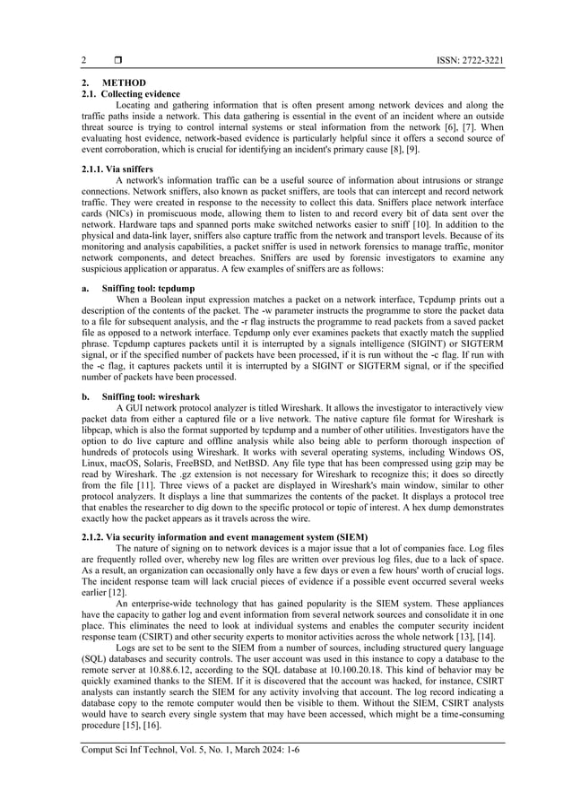 Collecting and analyzing network-based evidence | PDF | Information and Network Security | Computing