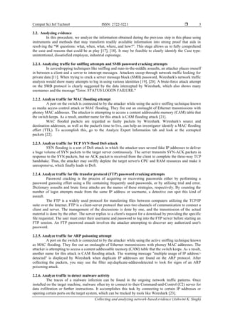 Collecting and analyzing network-based evidence | PDF