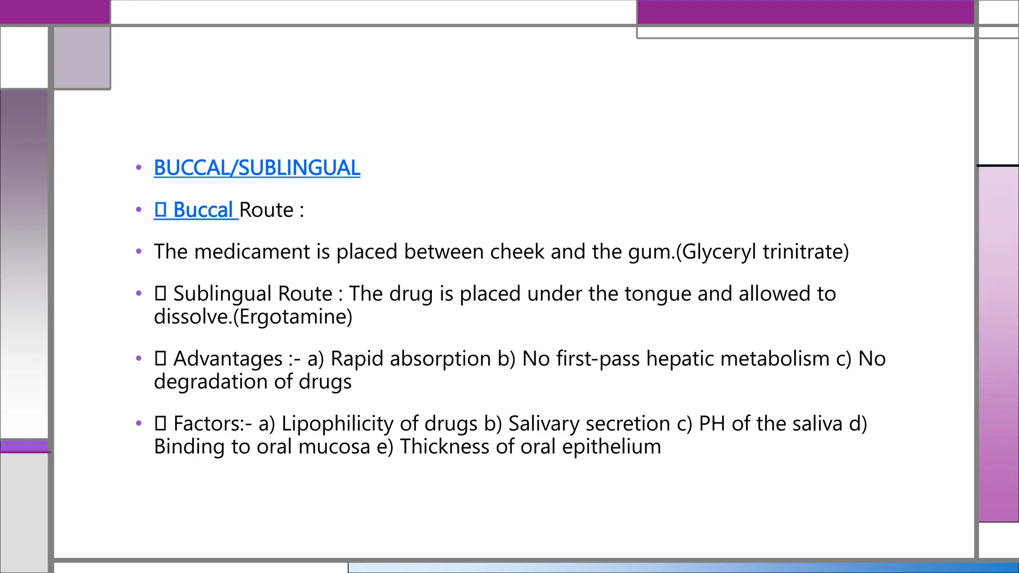 1.3 Non per oral ABSORPTION OF DRUGS.pptx
