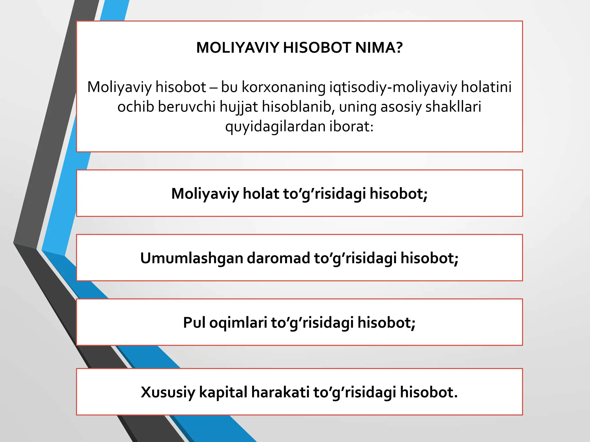 1.Kirish. Moliyaviy hisobotlarni taqdim etish.pptx