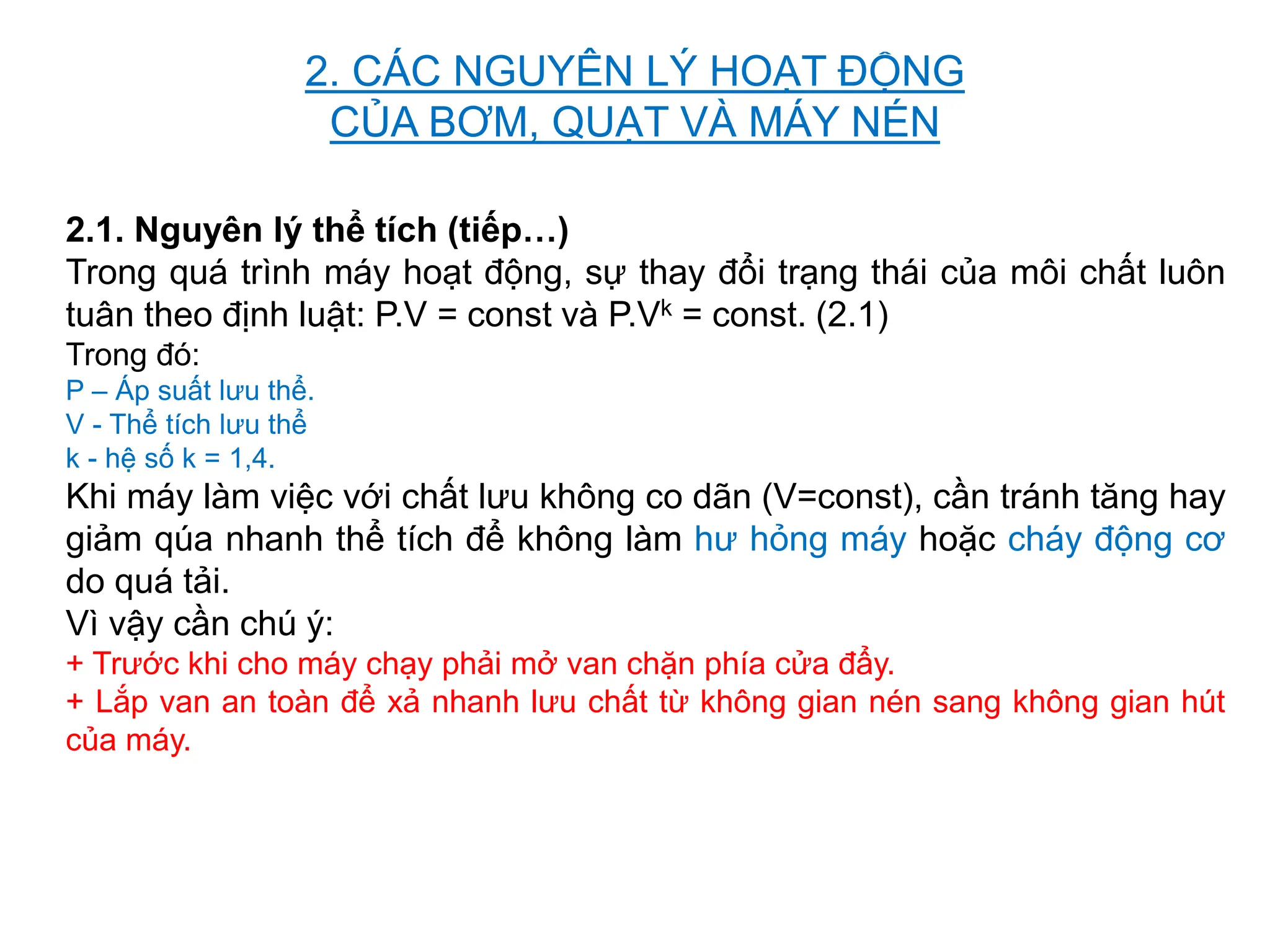 1.2 Cac nguyen ly hoạt dong cua bom, quạt va may nen ver 2.2 (2019.09.09)-Hung.ppt