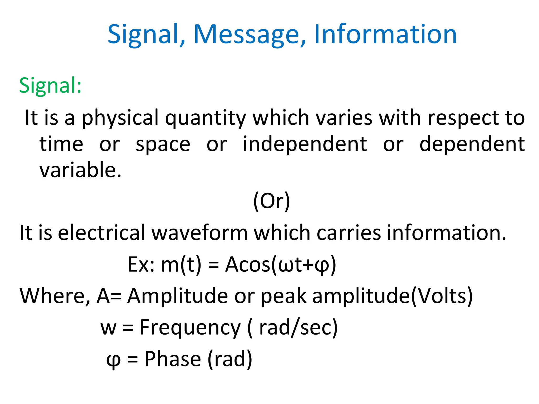 Basic introduction to analog communication | PPT