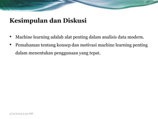 Pendahuluan Machine Learning: tujuan dan manfaat | PPT