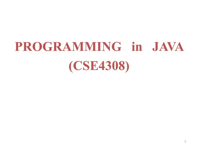 1.INTRODUCTION TO JAVA_2022 MB.ppt . | PPT