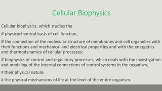 1.01 WHAT IS BIOPHYSICS.pptx............. | PPTX